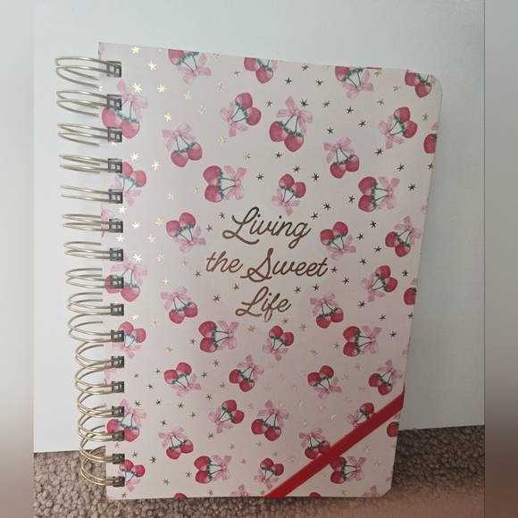 Office | Living The Sweet Life Spiral Notebook Pink And Gold | Poshmark